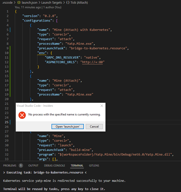Bridge to Kubernetes debugging in Visual Studio Code doesn't work for ...