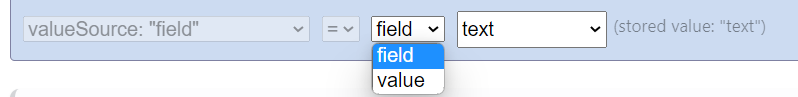 How To Configure The Field Value Selector Into The Rule Builder · React Querybuilder React