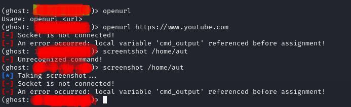 cmd_output · Issue #316 · EntySec/Ghost · GitHub