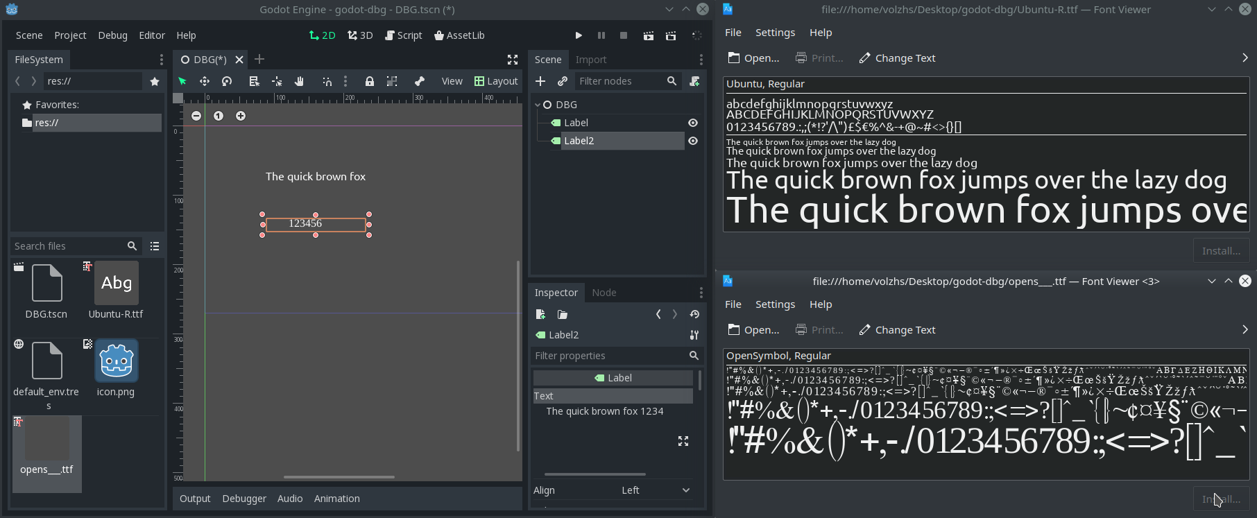 Opensymbols Font Doesnt Render Its Symbols · Issue 6294 · Godotenginegodot · Github 8072