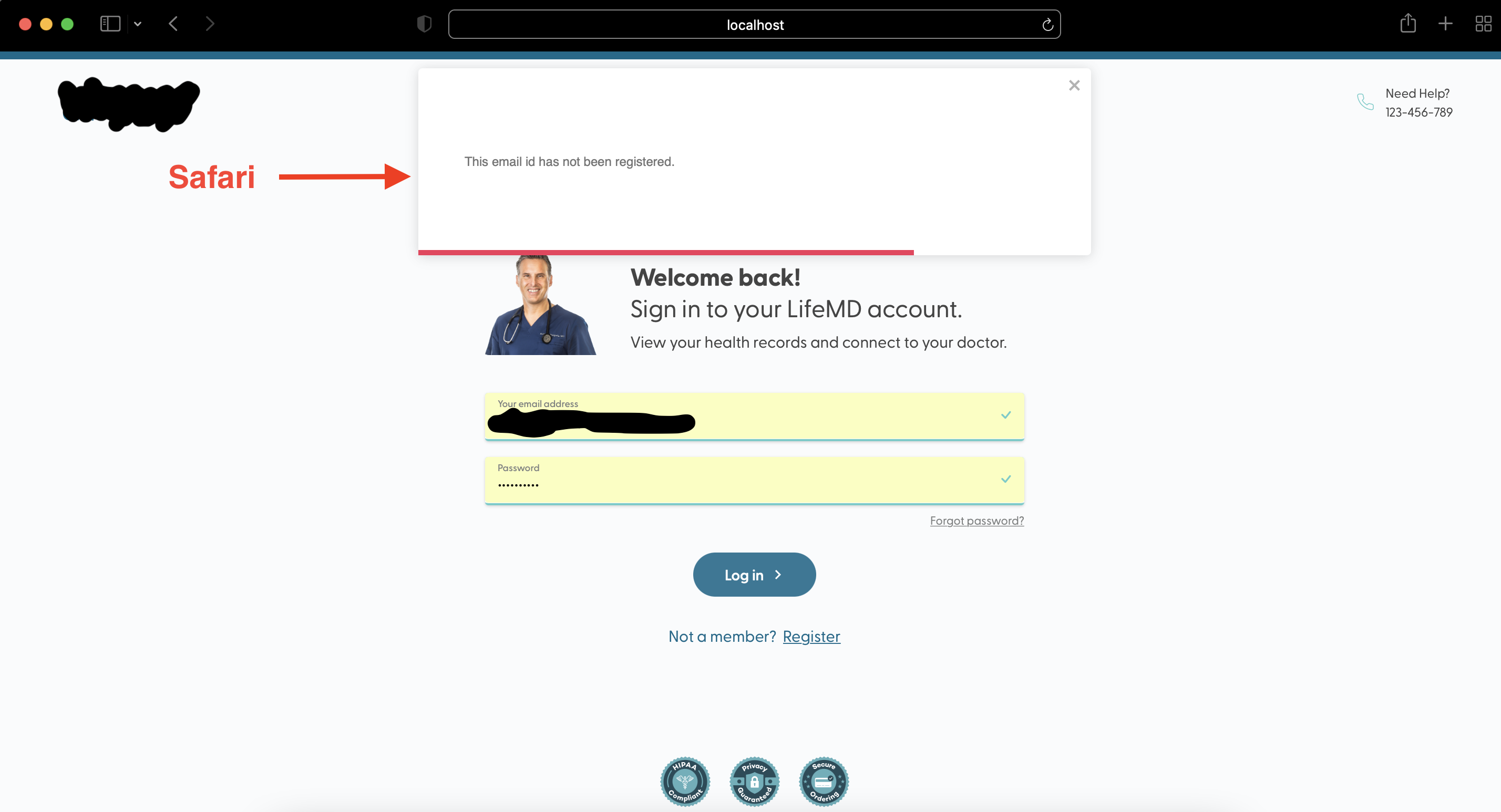 Toast on Safari & IOS are larger than on other browsers and have no ...