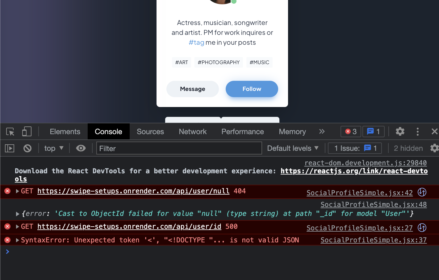 Not able to fetch user profile data from production server - jwt token error · Issue #154 ...