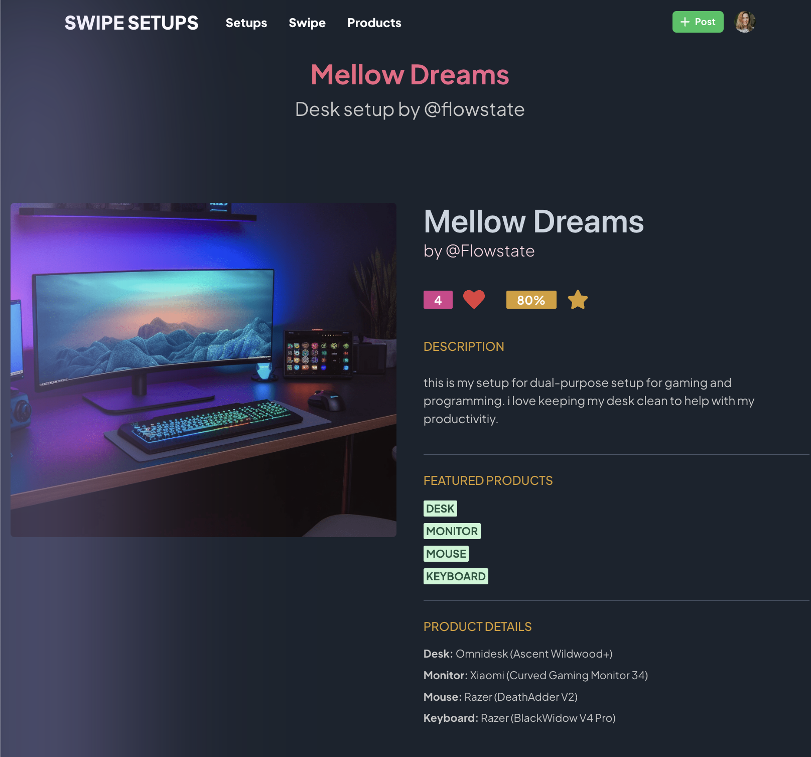 complete individual Setup page frontend mvp · Issue #98 · bitcraft3r/swipe-setups · GitHub