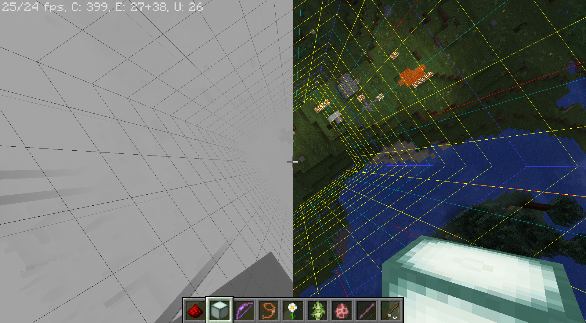 Visual problem while viewing chunk borders with F3+G · Issue #6271 ...