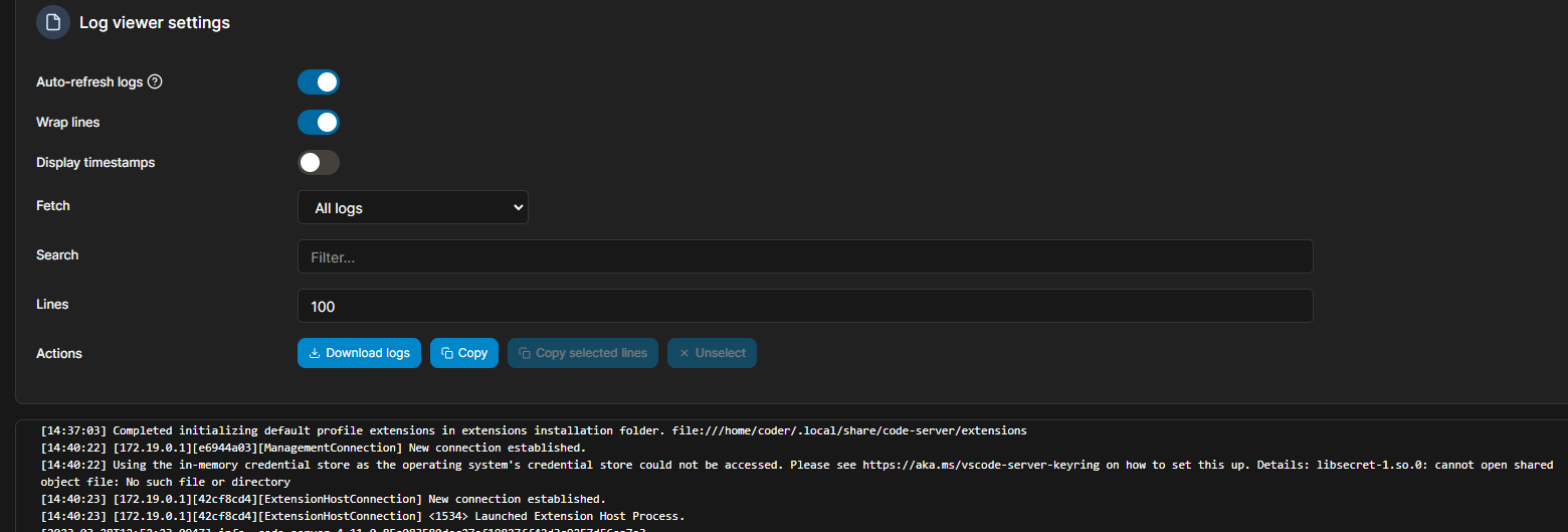 [Bug]: Docker image is missing libsecret-1.so.0 · Issue #6113 · coder/code-server · GitHub