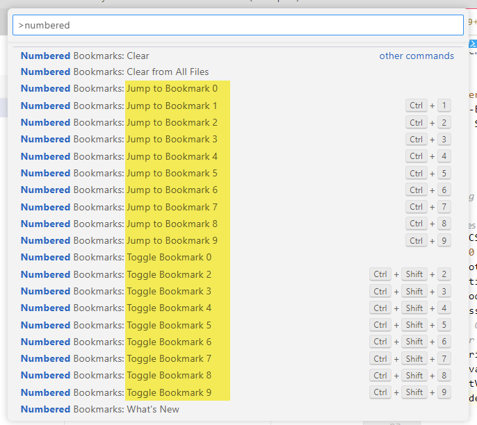 [FEATURE] - While adding a new numbered bookmark: Make visible which numbers are free / used ...