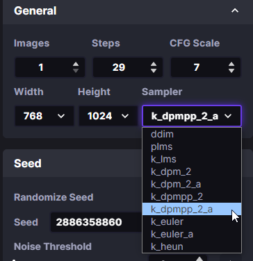 [bug]: k_dpmpp_2_a shows as an available sampler in options for ...