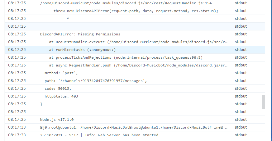Crash/Shutting down after taking all permissions bot · Issue #584 ...