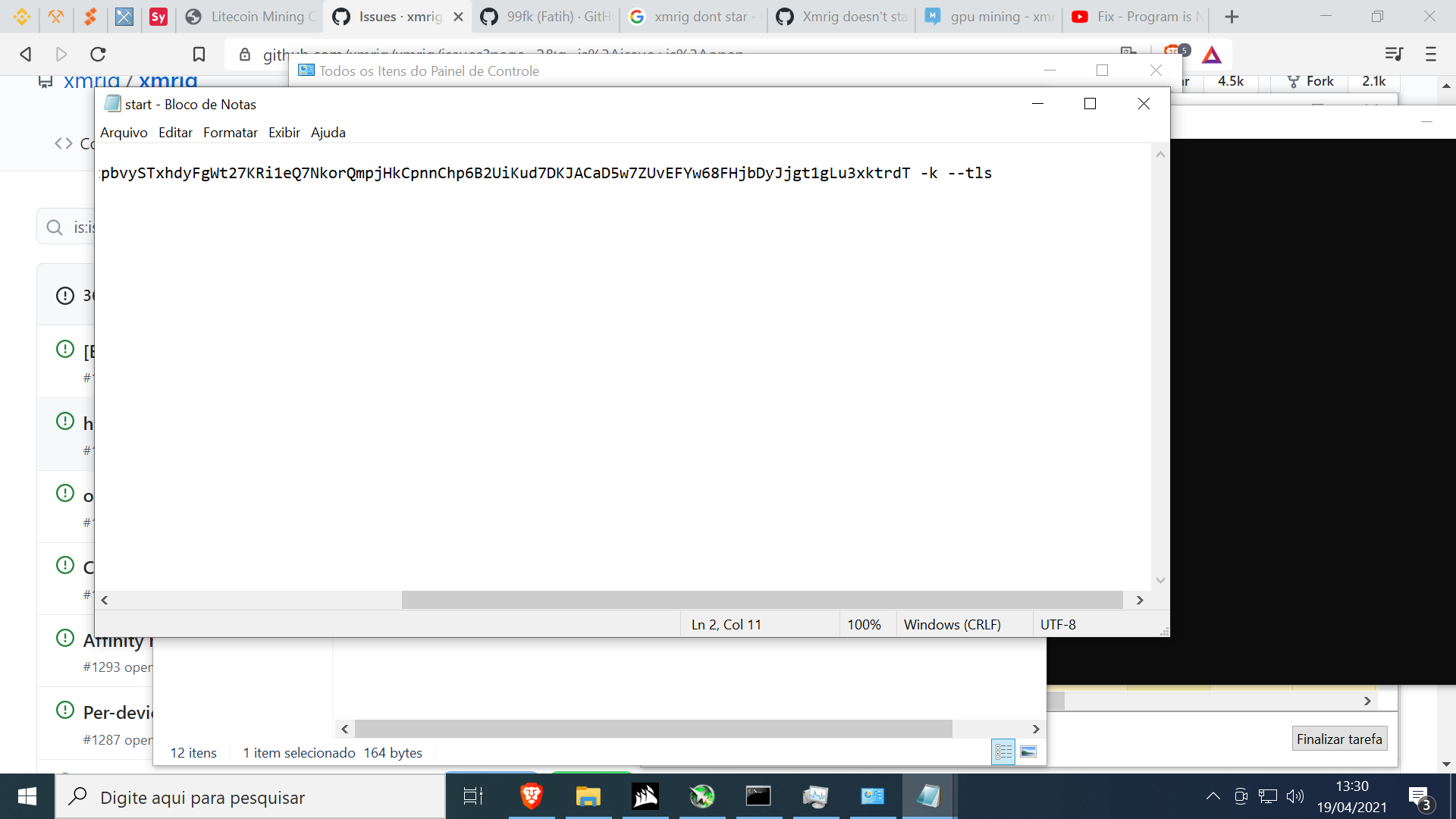 the xmrig don't inicialize · Issue #2290 · xmrig/xmrig · GitHub