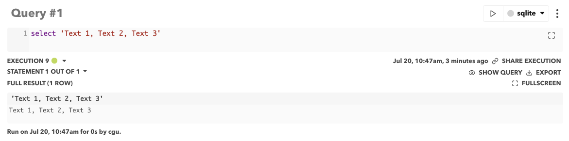 Strings containing commas not rendered correctly · Issue #599 · pinterest/querybook · GitHub