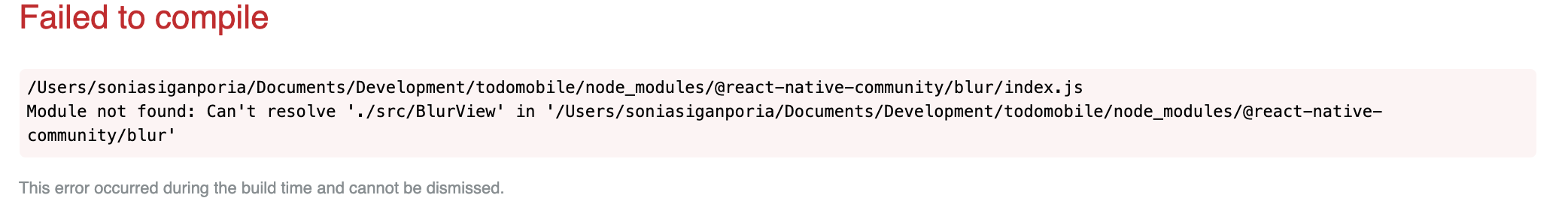 Can't resolve ../KeyboardTracking/KeyboardTrackingView in lib/components/Keyboard/KeyboardInput ...