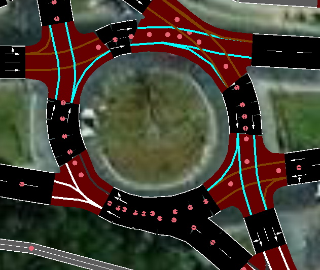 Round directional arrows on roundabout · Issue #11410 · eclipse-sumo ...