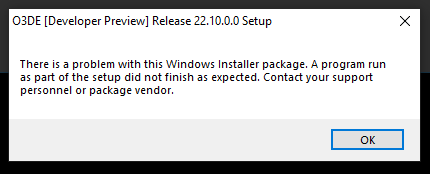 Bug Report: Installing O3DE to D Drive causes an error · Issue #12830 · o3de/o3de · GitHub