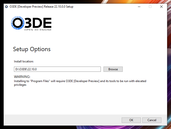 Bug Report: Installing O3DE to D Drive causes an error · Issue #12830 · o3de/o3de · GitHub