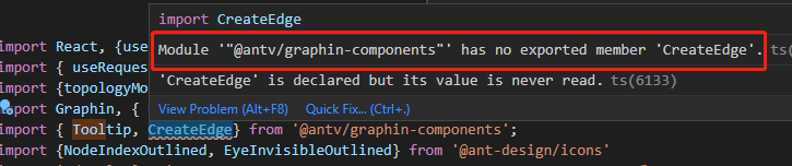 CreateEdge组件没有导出 · Issue #244 · antvis/Graphin · GitHub
