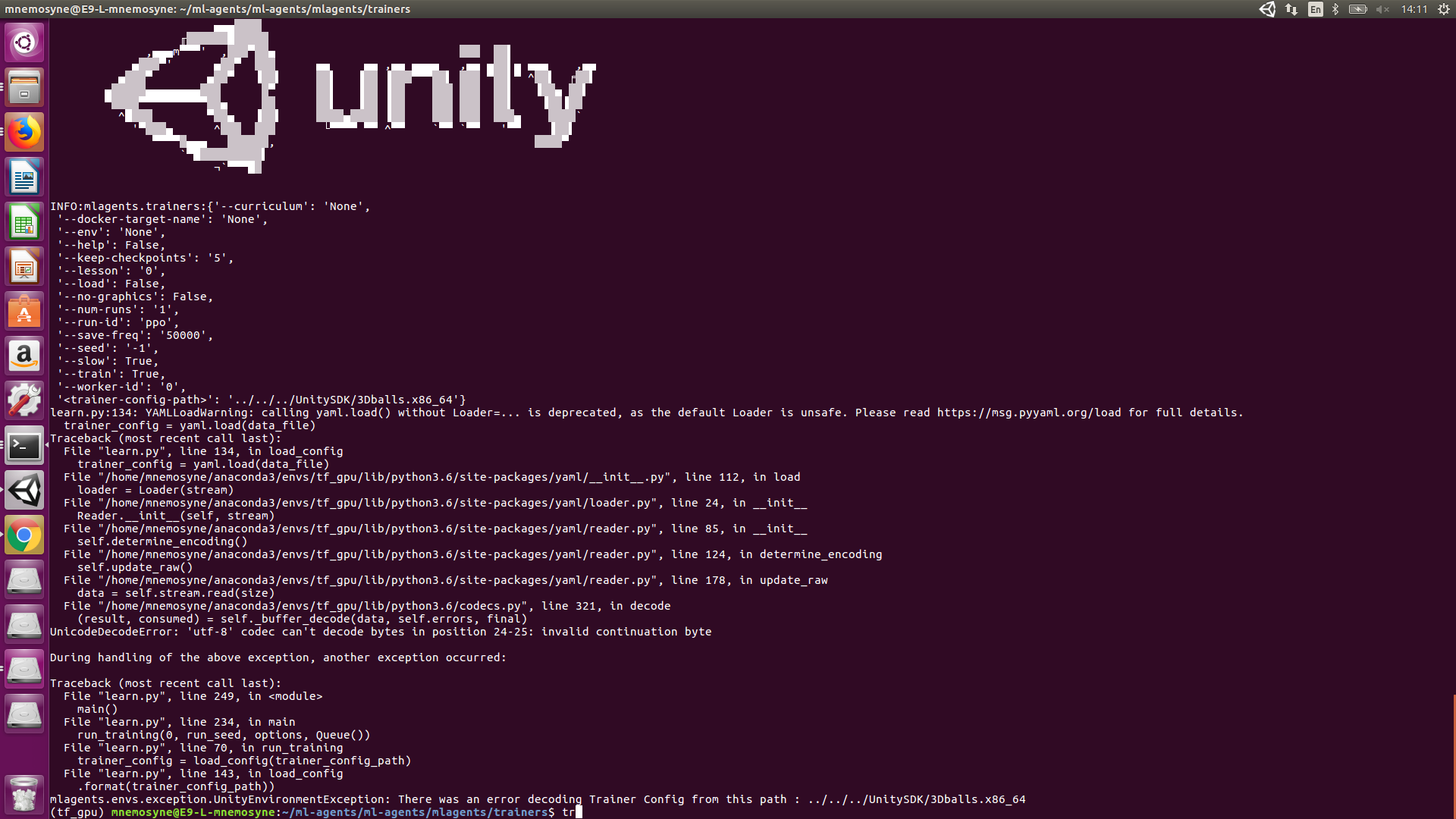 Not Able To Run Trainer Py After Creating Executable Mlagents 0 7 · Issue 2173 · Unity