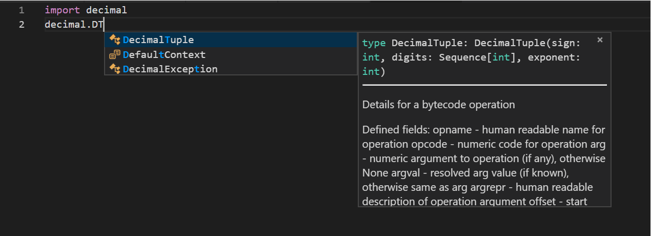Some information is missing while typing. · Issue #1741 · microsoft/pylance-release · GitHub