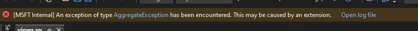 [MSFT Internal] An exception of type AggregateException has been encountered. · Issue #6754 ...