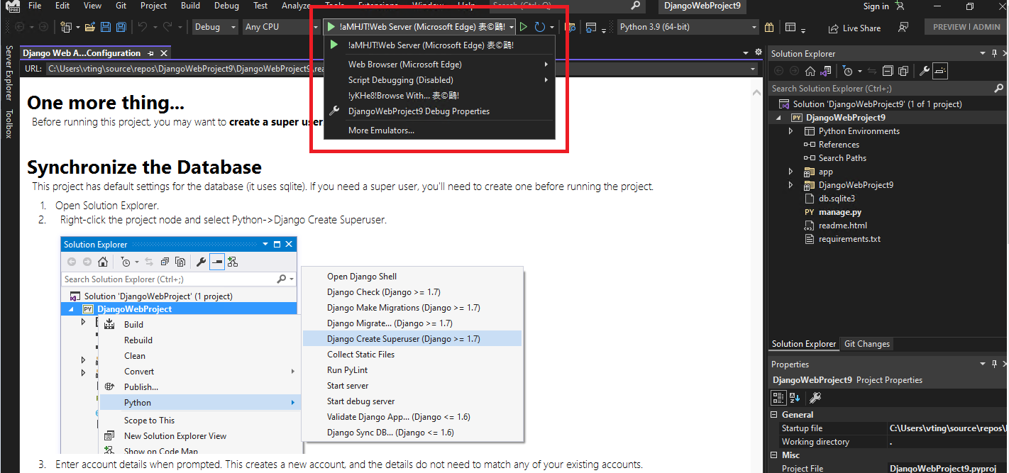 Invalid symbols in Django projects. · Issue #6906 · microsoft/PTVS · GitHub