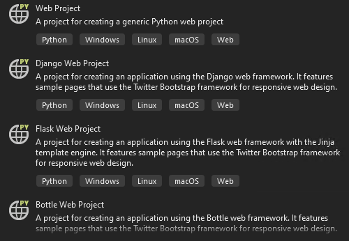 Add New Item in web template doesn't work. · Issue #7204 · microsoft/PTVS · GitHub