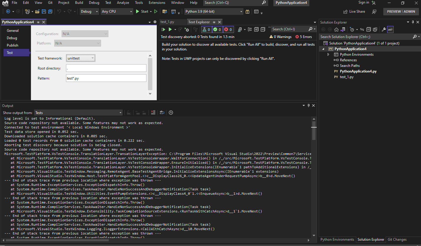 Test Explorer could not find the test. · Issue #7573 · microsoft/PTVS ...
