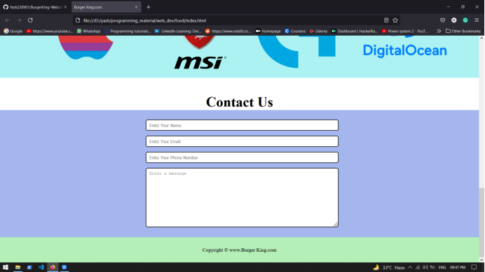 GitHub - Yash230901/BurgerKing-Website: This a Burger King website.
