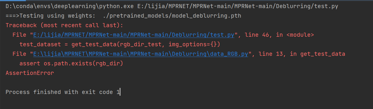 AssertionError · Issue #62 · swz30/MPRNet · GitHub