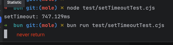 `setTimeout` causes hang · Issue #6547 · oven-sh/bun · GitHub