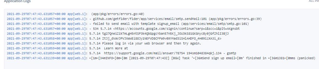 [BUG] Stuck in activation email using gmail SMTP · Issue #1013 · getfider/fider · GitHub