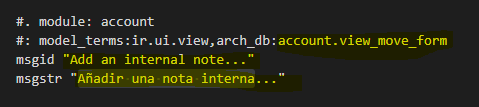 Internal note is displayed on the invoice · Issue #103716 · odoo/odoo ...