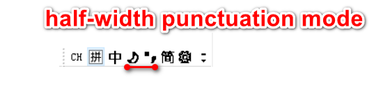 Input a dot need to press the dot key twice, when Microsoft Pinyin Input Method in half-width ...
