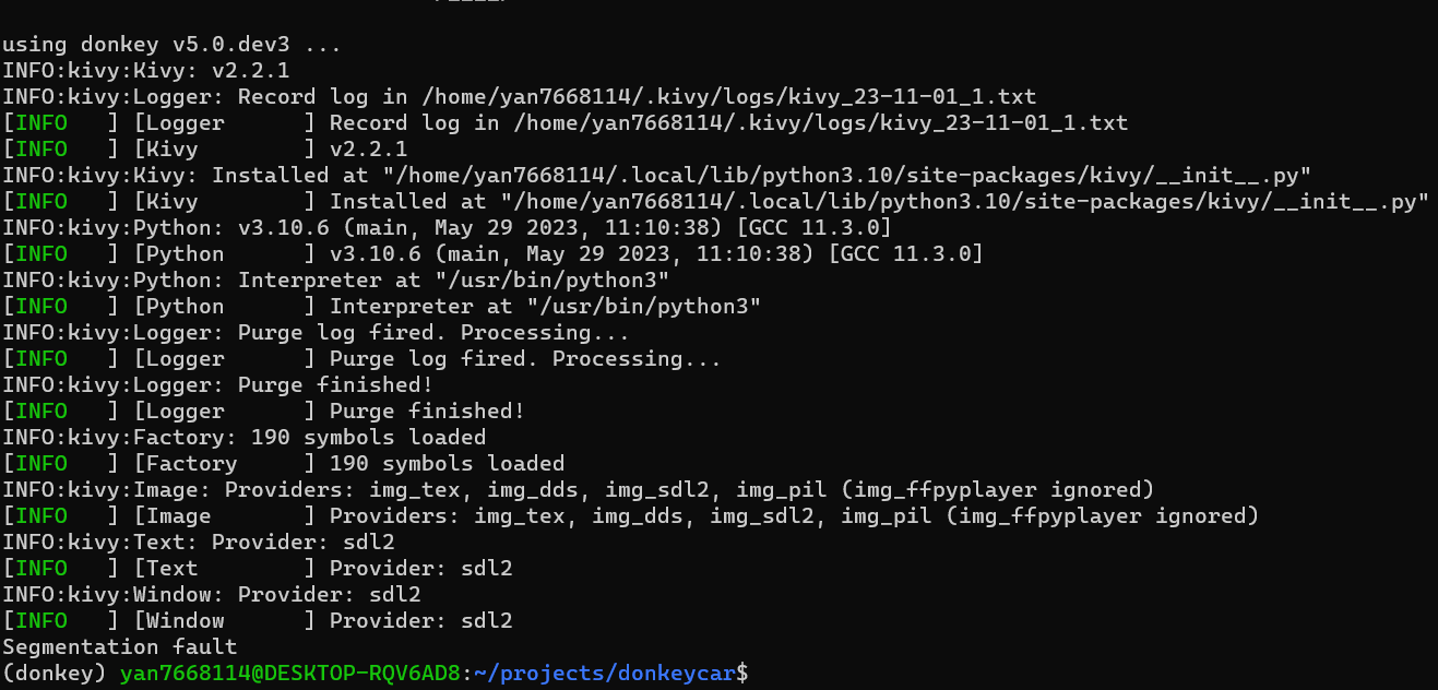 Donkey ui Segmentation fault · Issue #54 · autorope/donkeydocs · GitHub