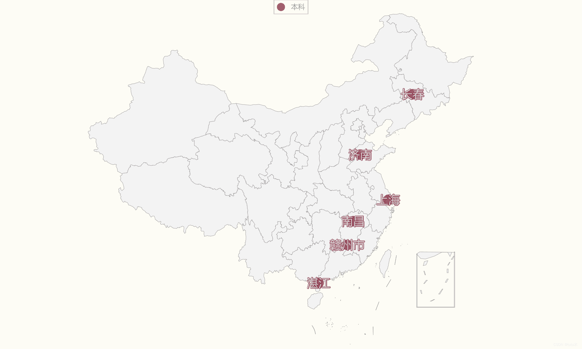 GitHub - mu-cheng404/pyecharts-university-map: 用pyecharts插件制作标记六个大学所在城市分布的中国地图高清图