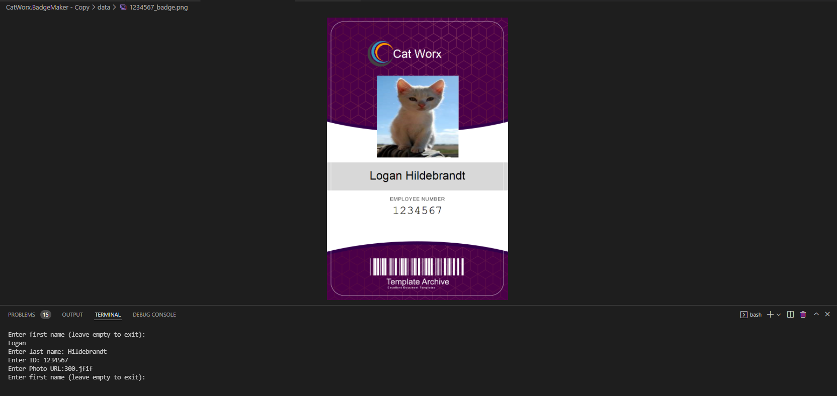GitHub - LoganHild/badge-maker: Practice badge making app using C#
