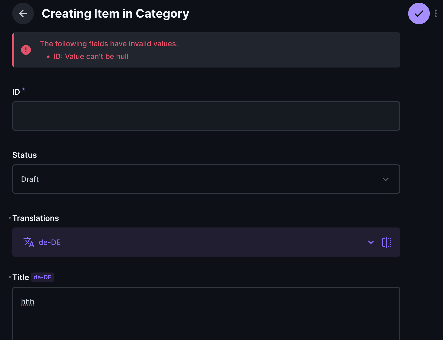 The Following Fields Have Invalid Values Id Value Can T Be Null · Issue 17399 · Directus