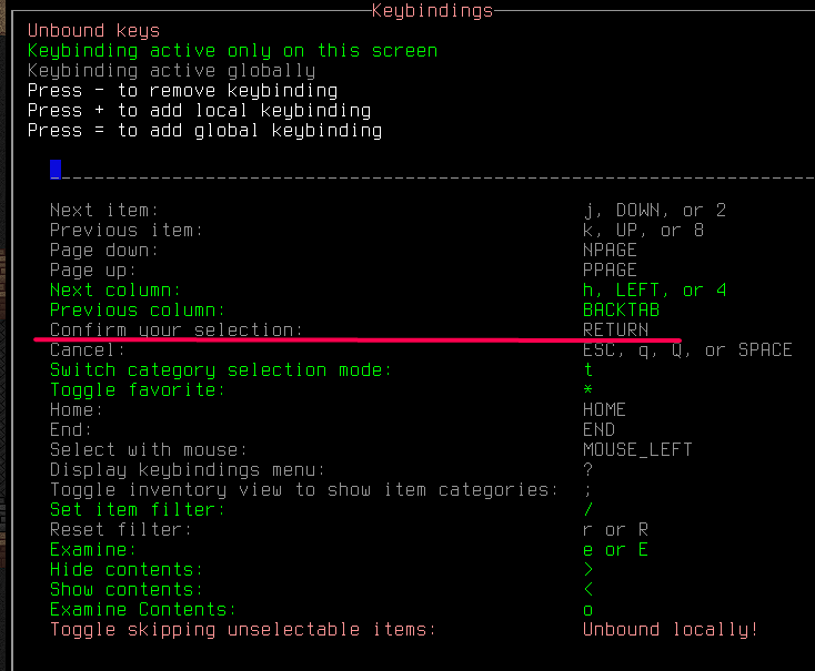 QoL because of the last update. KEYPAD_ENTER vs ENTER as a confirm ...