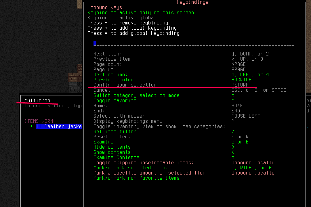QoL because of the last update. KEYPAD_ENTER vs ENTER as a confirm ...