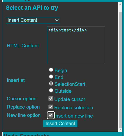 InsertNode with option InsertInNewLine is inserting the new node incorrectly when target is a ...