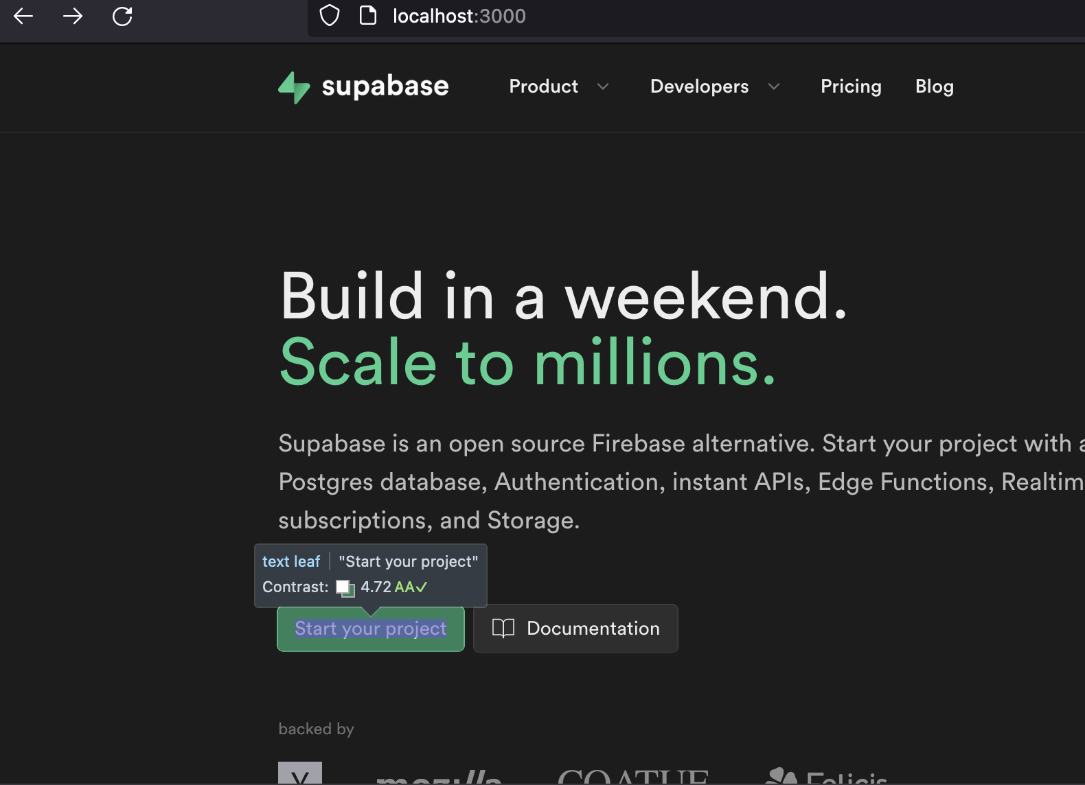 Increase button contrast on main website and app website · Issue #9383 · supabase/supabase · GitHub