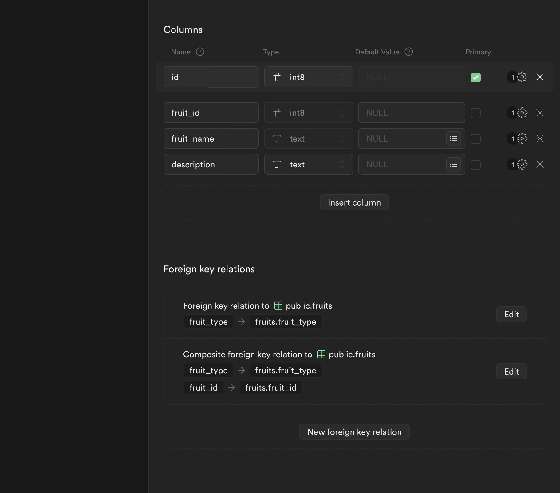 The table editor shows an incorrect foreign key relation with composite foreign keys · Issue ...