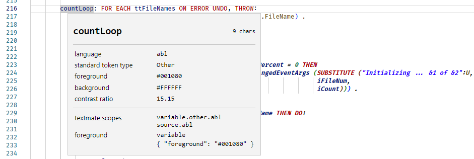 Tokens have incorrect/inconsistent textmate scopes · Issue #66 · vscode-abl/vscode-abl · GitHub