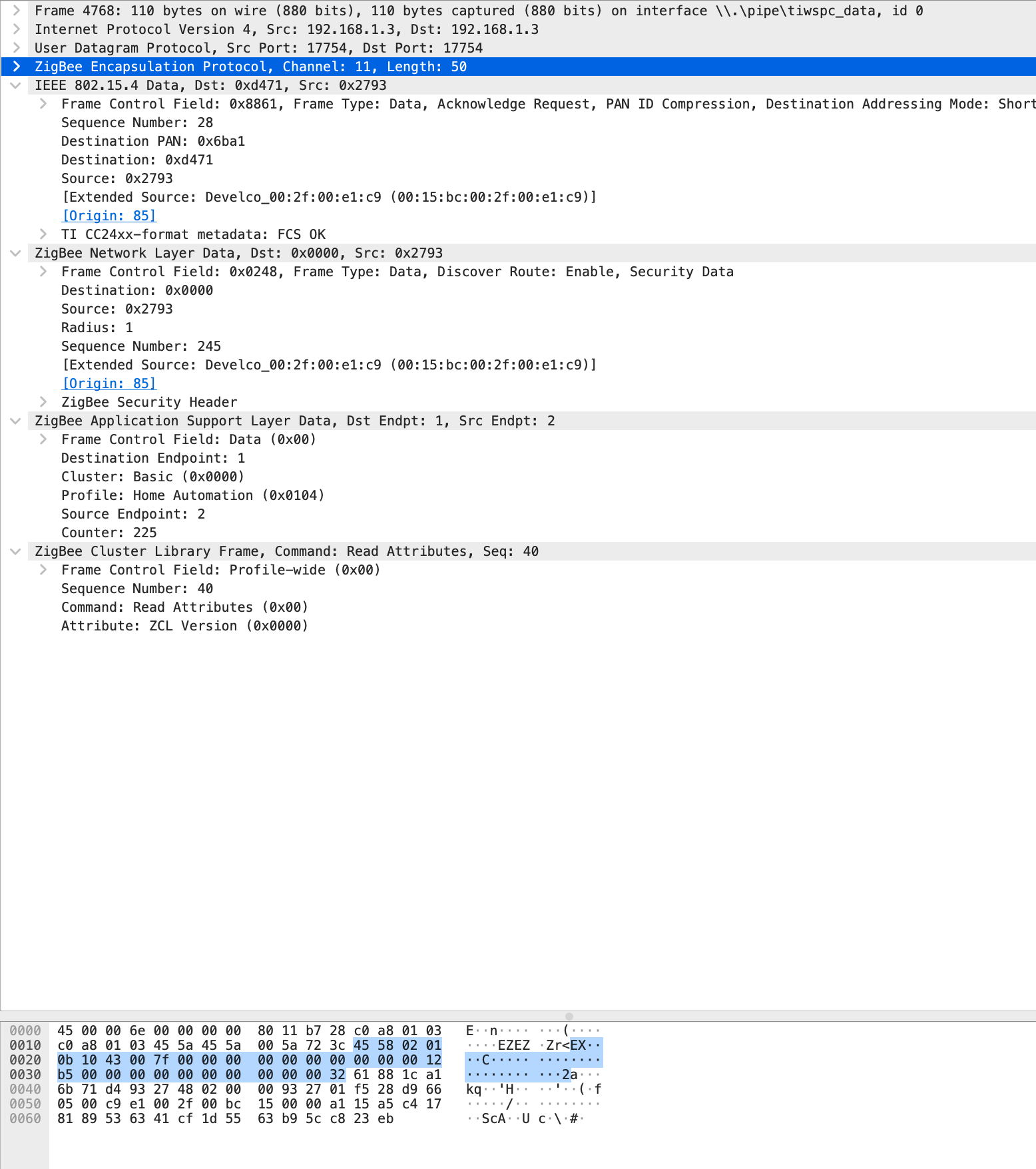 Device doing a Read Attribute Request on Cluster 0x0000 Attribute 0x0000 to Coordinator do not ...