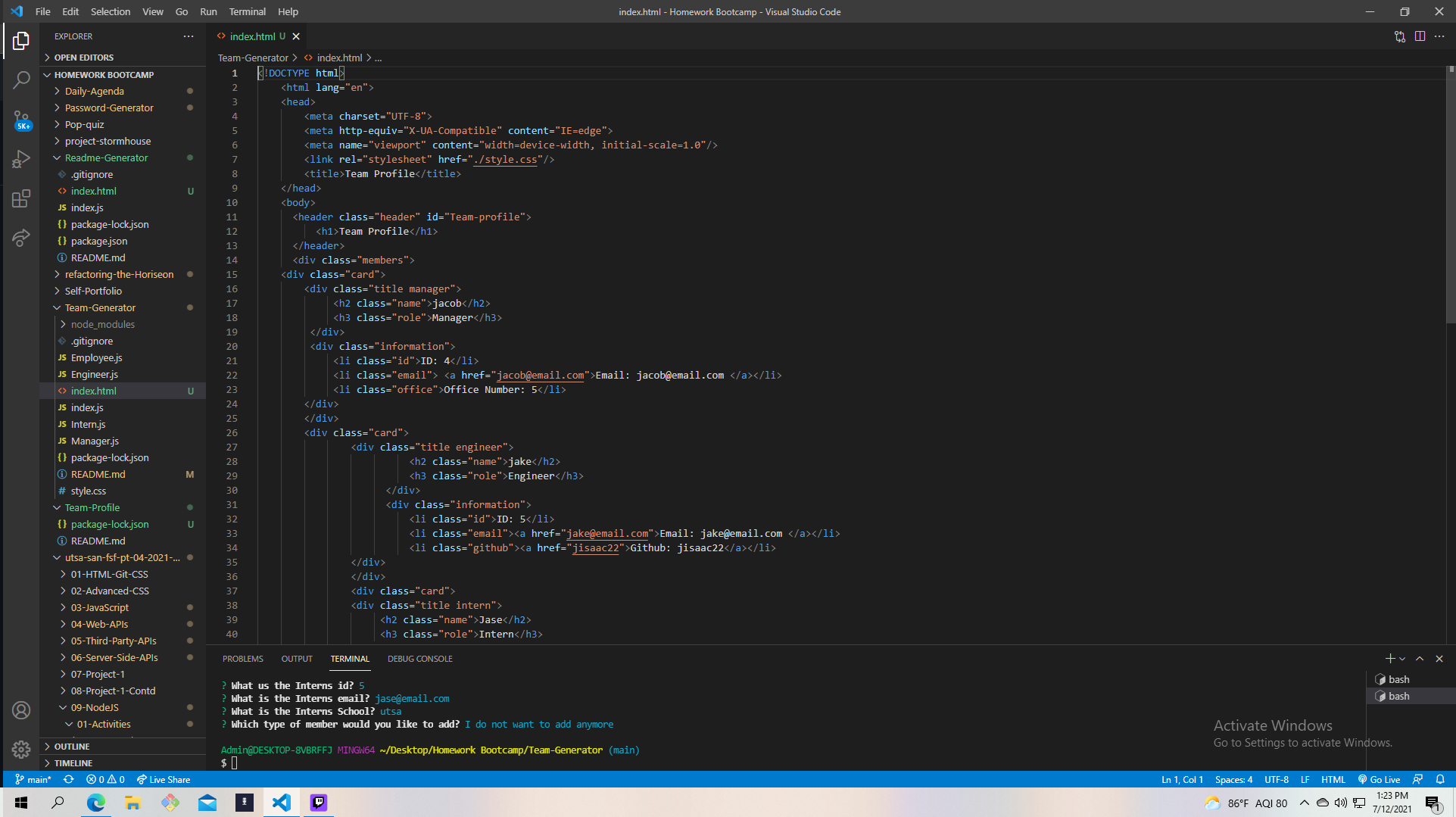 GitHub - jisaac22/Team-Generator