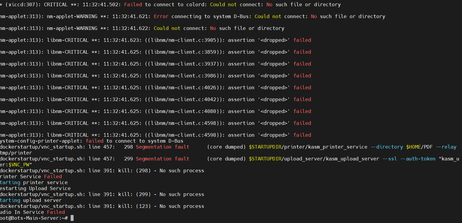 Unexpected Error Creating Kasm · Issue 86 · Kasmtechworkspaces Images 9025