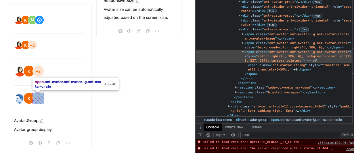 Ant Avatar.Group overflow item seems to be hardcoded to a circle shape ...