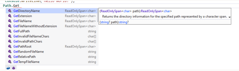 Make Intellisense Stop Showing `readonlyspan ` And Go Back To Showing `string` · Issue 54040