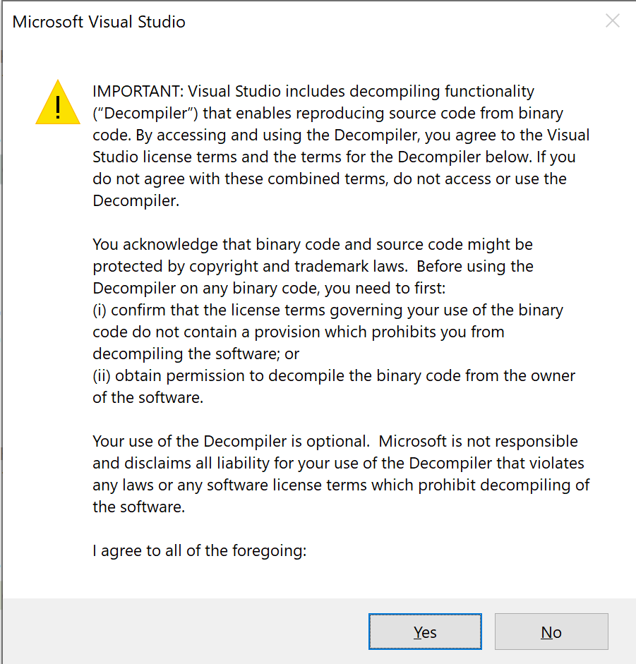 Navigate to Decompiled Sources Cancel · Issue #33305 · dotnet/roslyn · GitHub