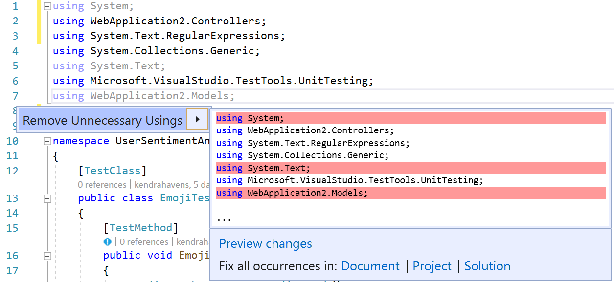 Proposal to bring back the "Sort Usings" command · Issue #22469 · dotnet/roslyn · GitHub