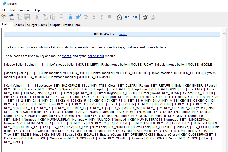 BRL.Keycode produces bad looking Help-Page · Issue #215 · bmx-ng/brl.mod · GitHub