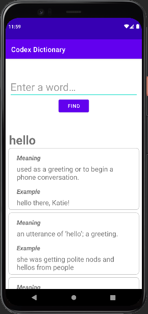 GitHub - virunarala/codex-dictionary: A dictionary android app that ...